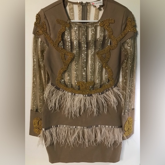 L'ATISTE | Dresses | Vintage Gold Beaded Lartiste By Amy Skating Outfit ...